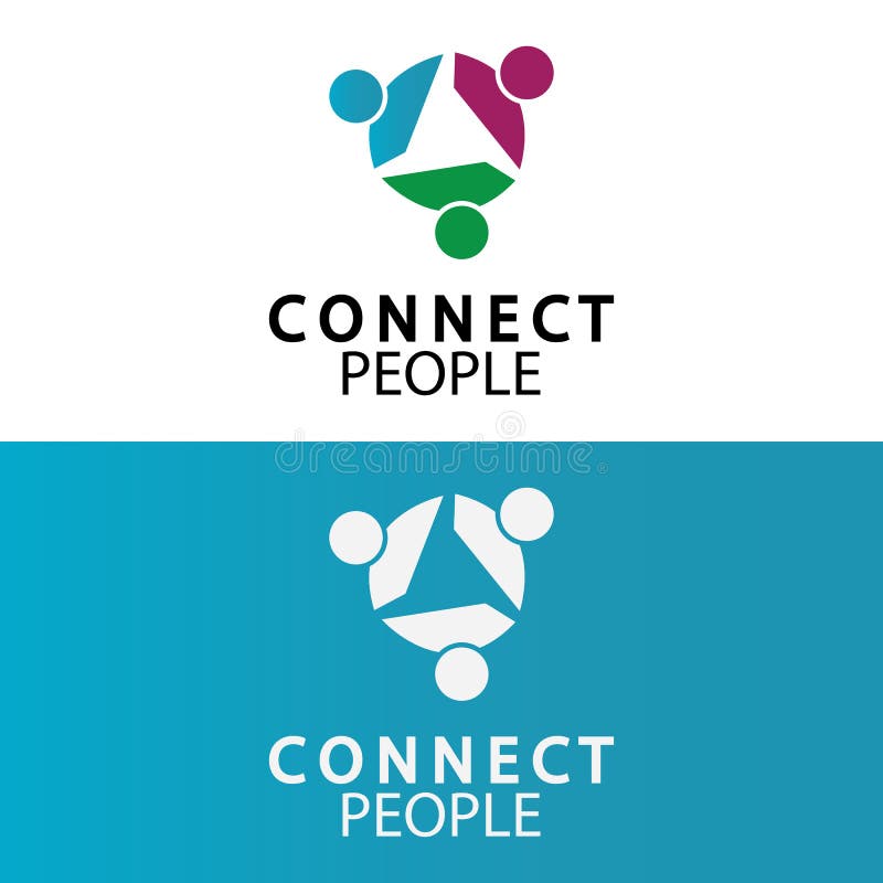 People Connect Logo Design Template. Connection Logo for Business Stock ...