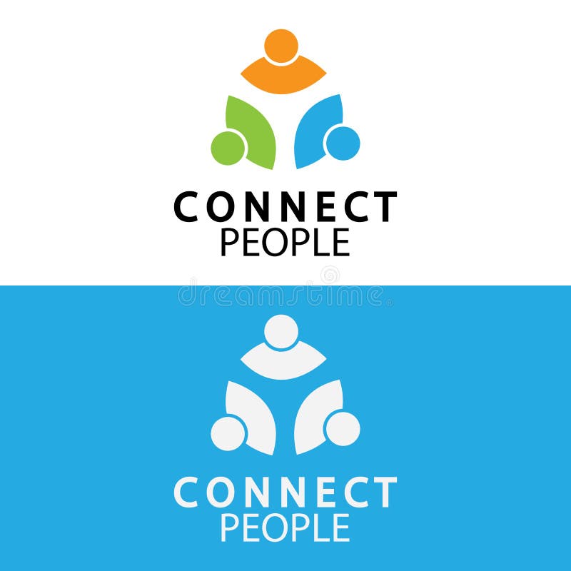 People Connect Logo Design Template. Connection Logo for Business Stock ...
