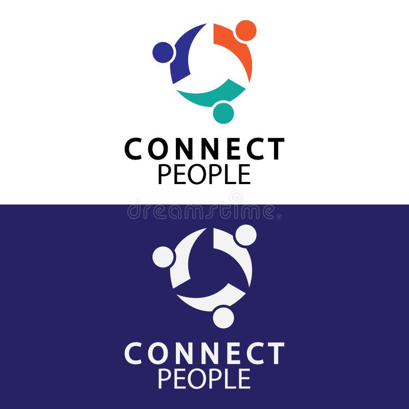 People Connect Logo Design Template. Connection Logo for Business Stock ...
