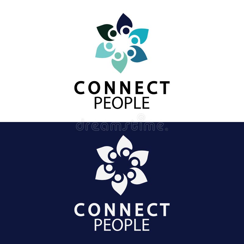 People Connect Logo Design Template. Connection Logo for Business Stock ...