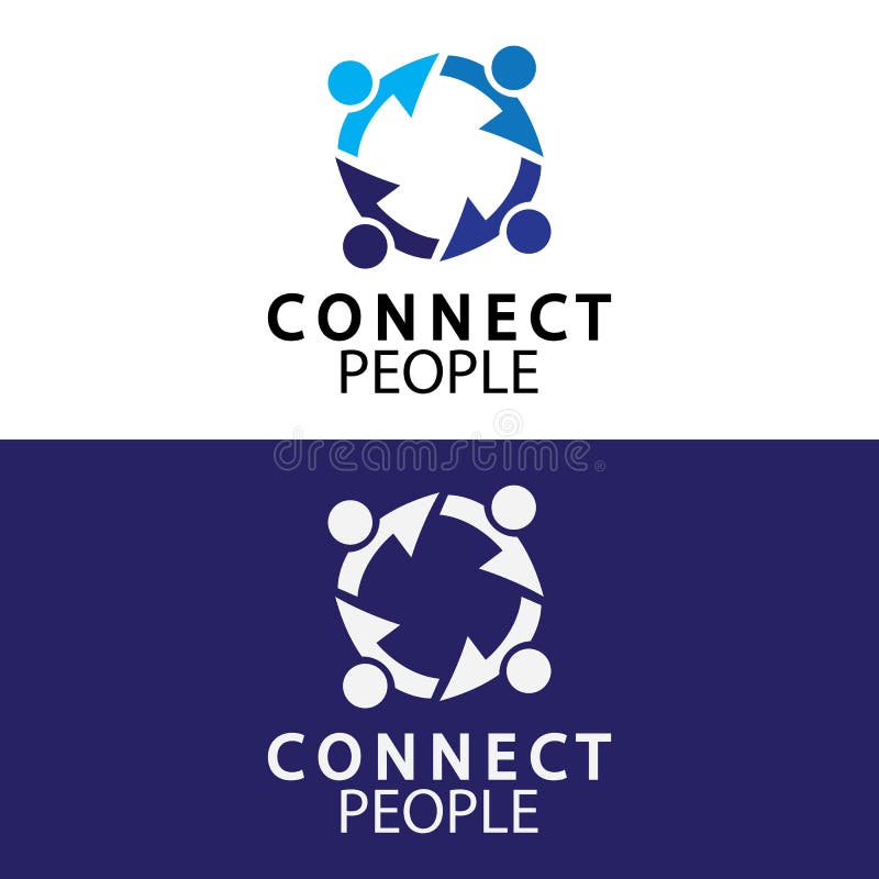 People Connect Logo Design Template. Connection Logo for Business Stock ...