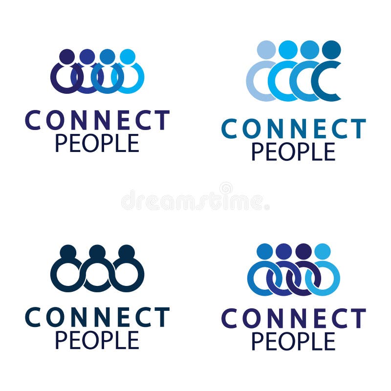 People Connect Logo Design Template. Connection Logo for Business Stock ...