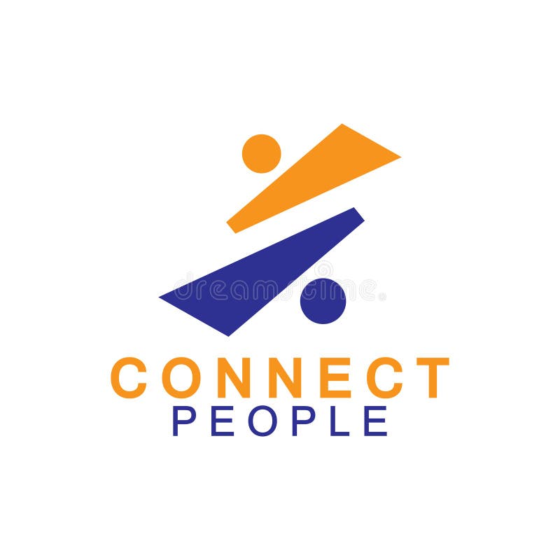 People Connect Logo Design Template. Connection Logo for Business Stock ...