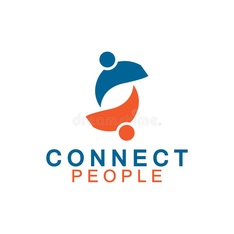 People Connect Logo Design Template. Connection Logo for Business Stock ...