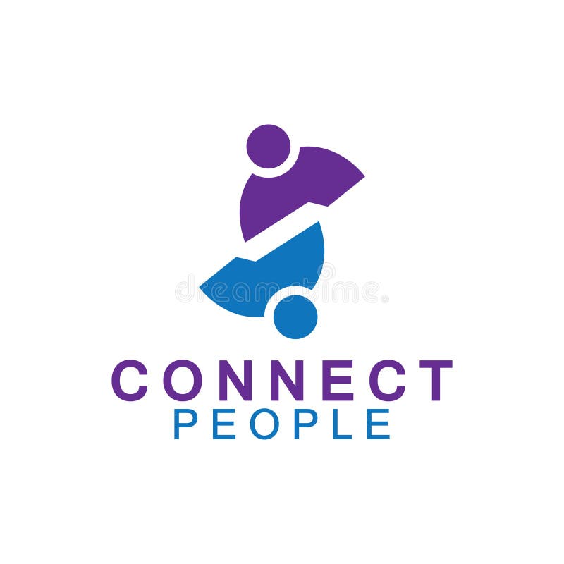 People Connect Logo Design Template. Connection Logo for Business Stock ...