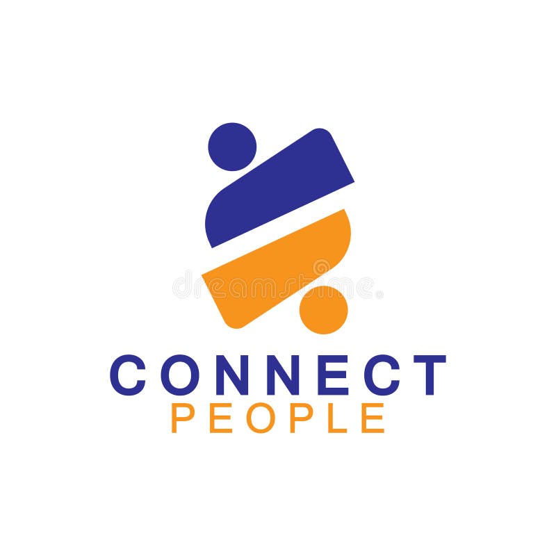 People Connect Logo Design Template. Connection Logo for Business Stock ...