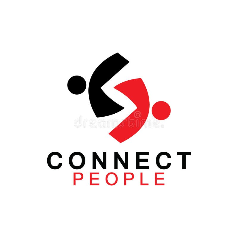 People Connect Logo Design Template. Connection Logo for Business Stock ...