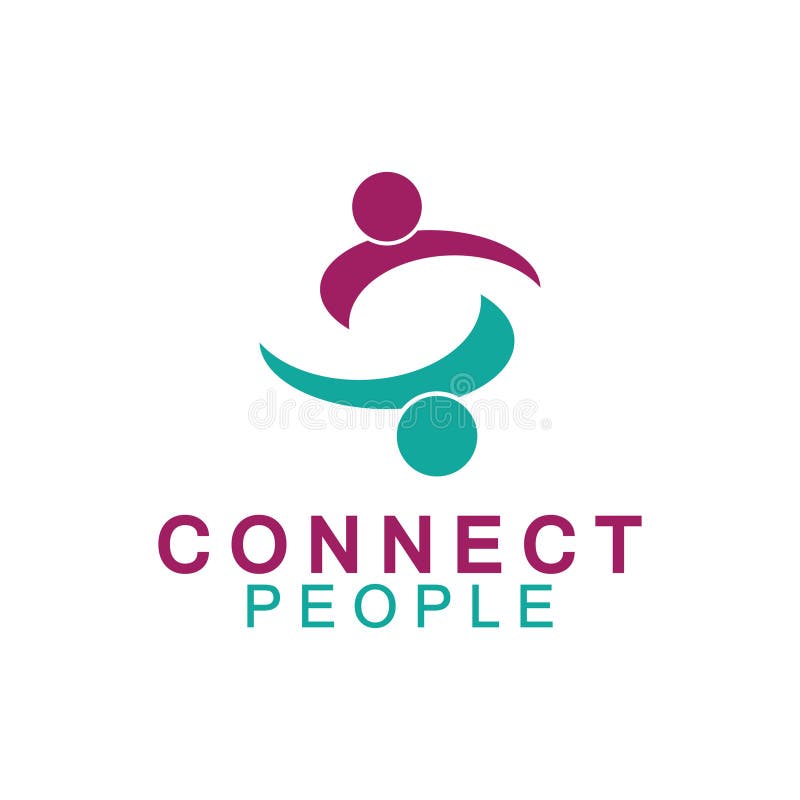 People Connect Logo Design Template. Connection Logo for Business Stock ...