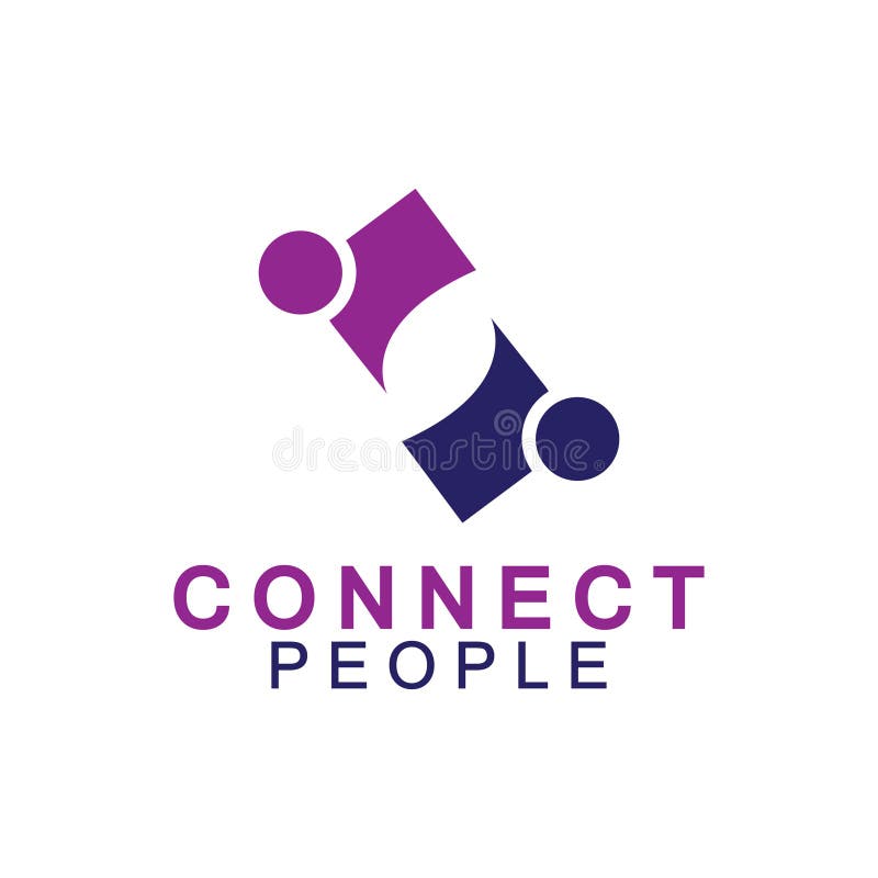 People Connect Logo Design Template. Connection Logo for Business Stock ...