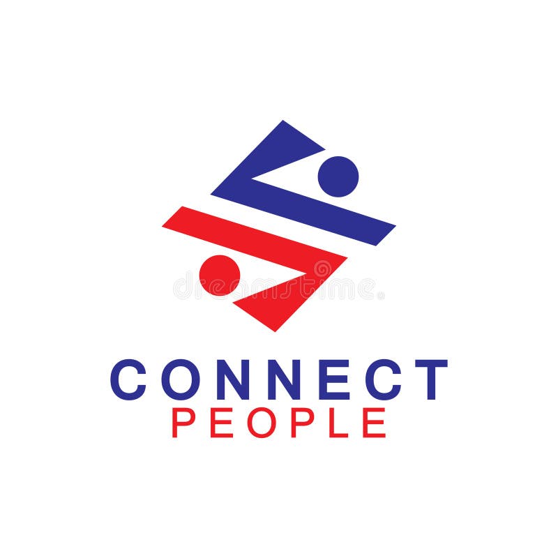 People Connect Logo Design Template. Connection Logo for Business Stock ...