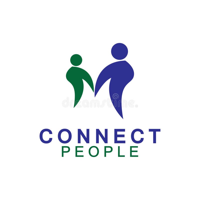 People Connect Logo Design Template. Connection Logo for Business Stock ...