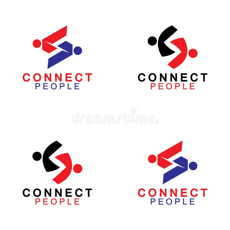People Connect Logo Design Template. Connection Logo for Business Stock ...