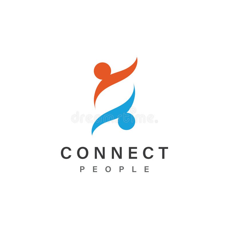 Connect Logo Design with Creative Abstract Concept Premium Vector Stock Vector - Illustration of ...
