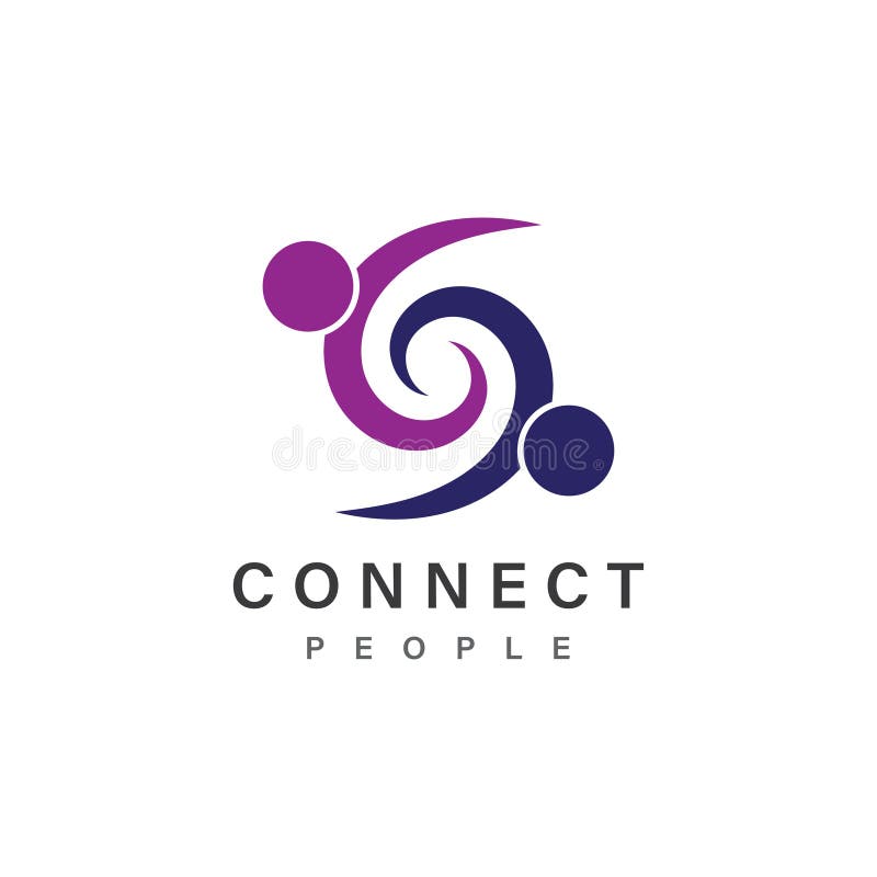 People Connect Logo Design Template. Connection Logo for Business Stock ...