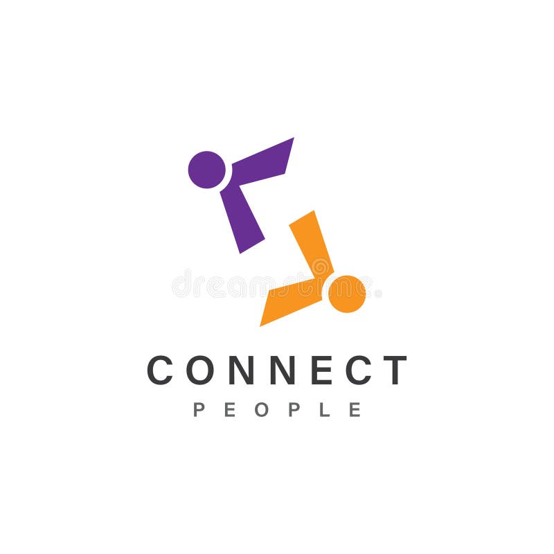 People Connect Logo Design Template. Connection Logo for Business Stock ...