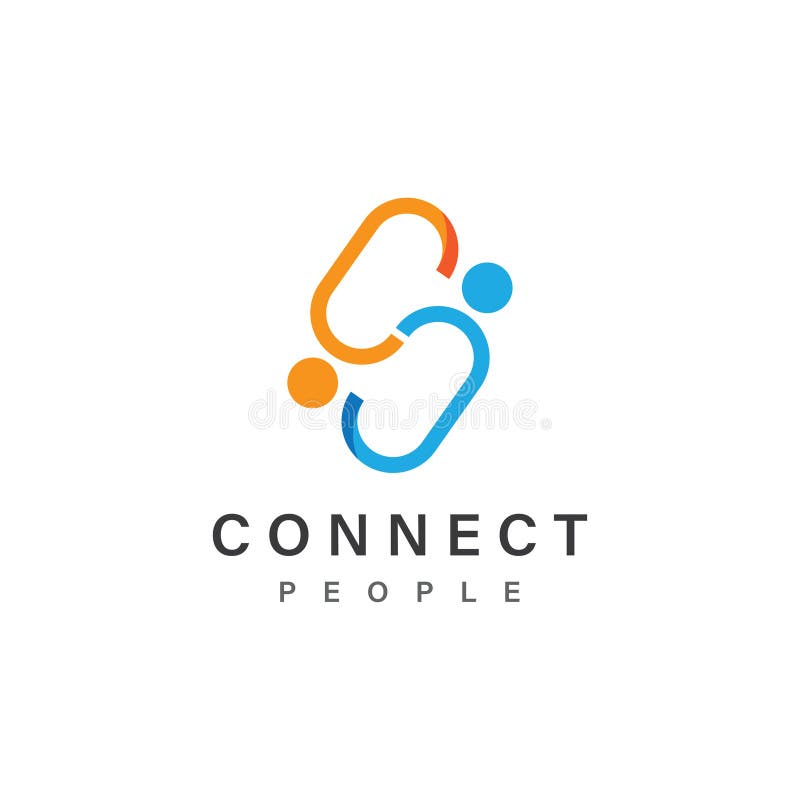 Connect Logo Design with Creative Abstract Concept Premium Vector Stock Vector - Illustration of ...