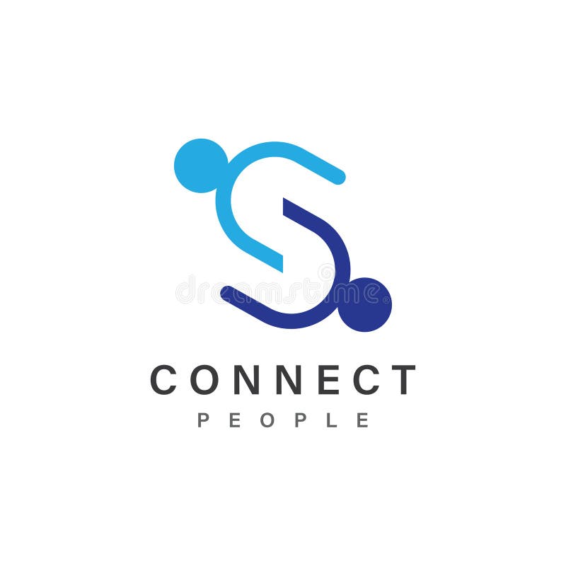 People Connect Logo Design Template. Connection Logo for Business Stock ...