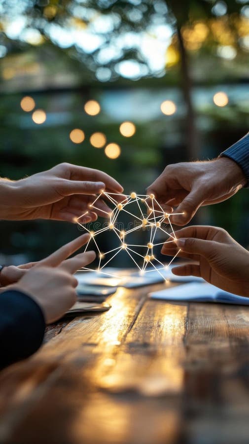 People Connect Network with Shared Vision and Teamwork Stock ...