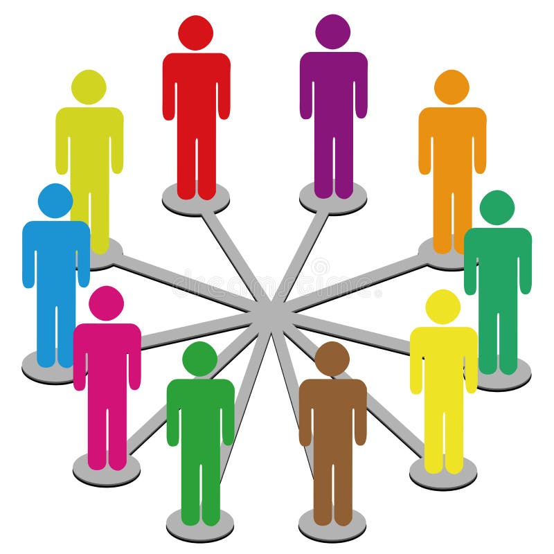 People Connect in Social Media Network or Business Stock Vector ...