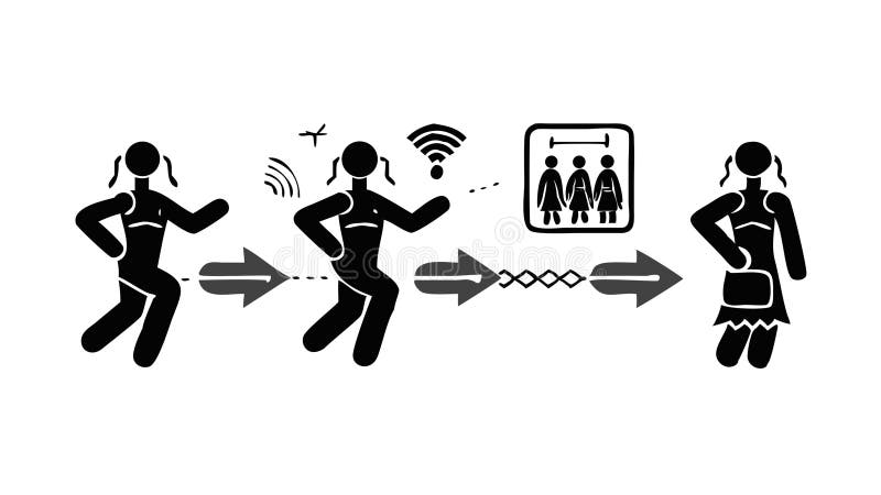 People Connected by a Data Chain or Network Link, Vector Design ...