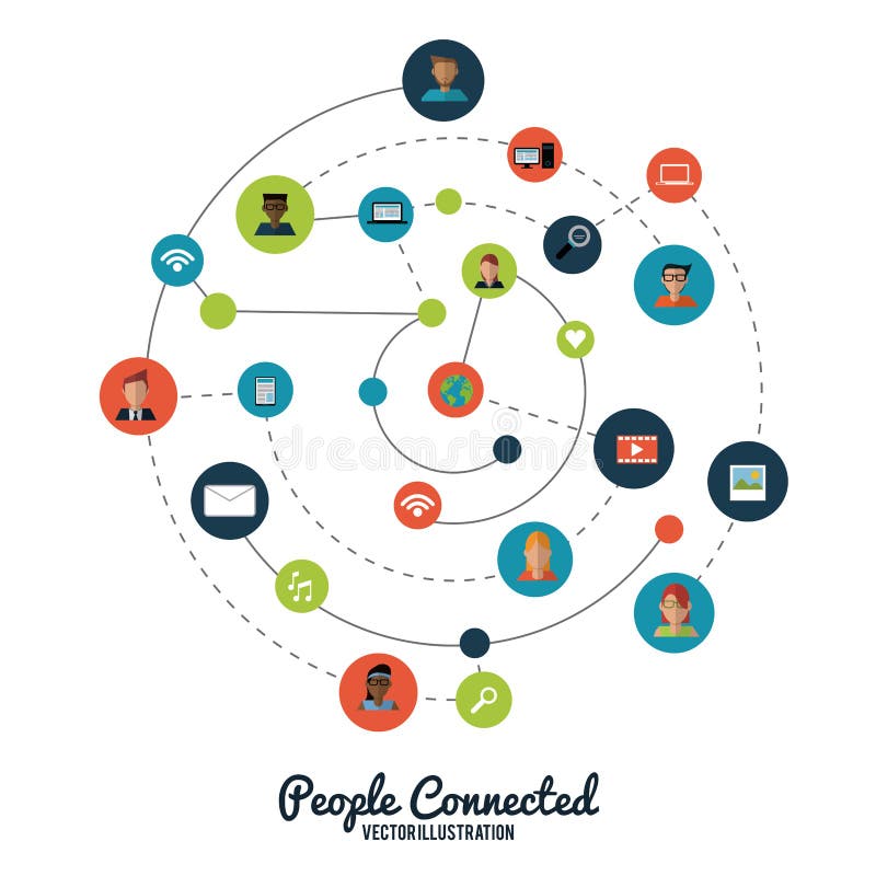 People connected design stock vector. Illustration of people - 67480886