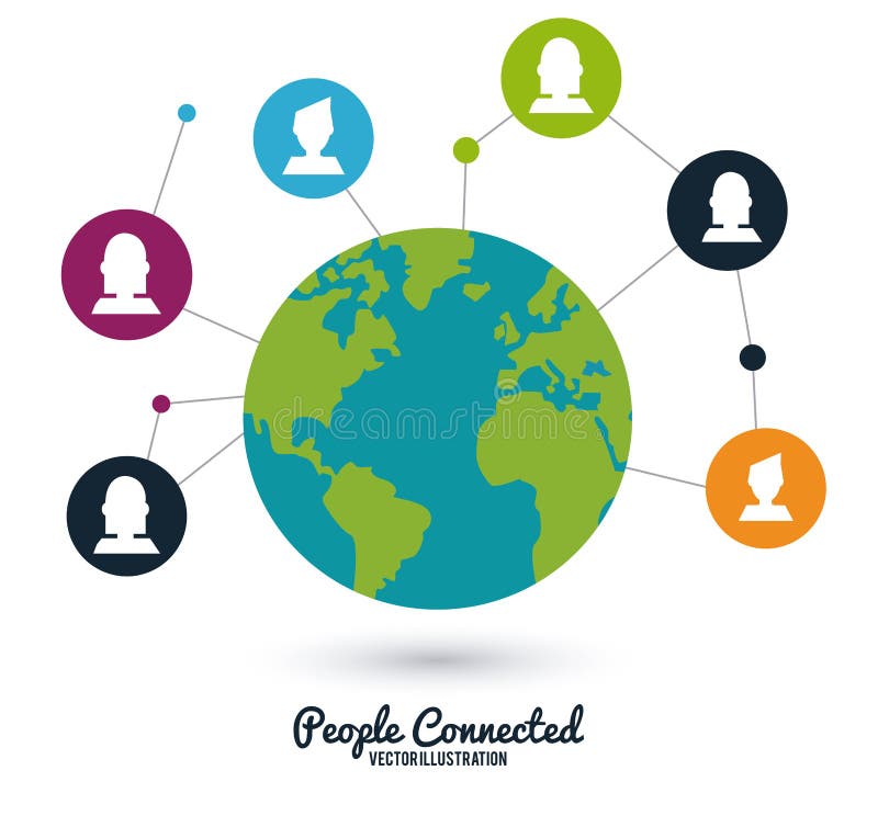 People connected design stock vector. Illustration of vector - 67481216