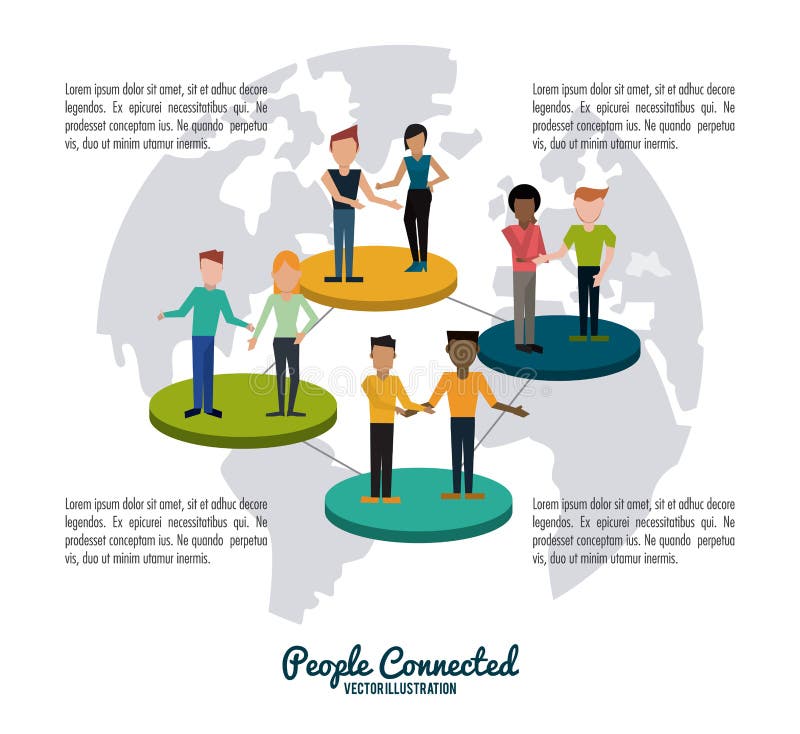 People connected design stock vector. Illustration of symbol - 67481551