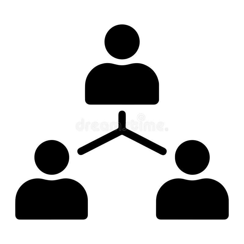 People Connected in Hierarchy Connection Network Stock Illustration ...