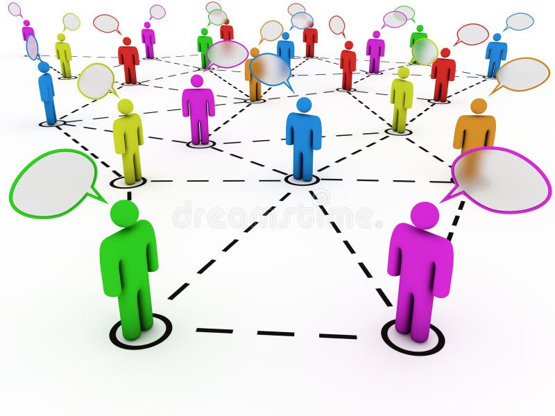 People Connected with Speech Bubbles Stock Illustration - Illustration ... People Connected with Speech Bubbles Stock Illustration - Illustration ...