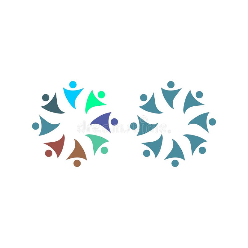 People Connected Union Team Teamwork Sign Symbol Logo Stock Vector ...