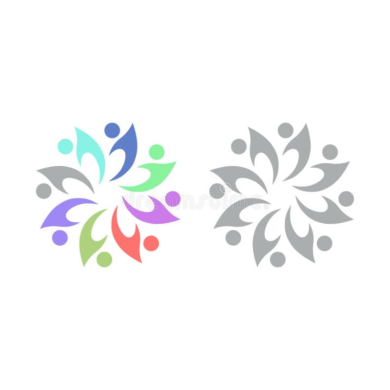 People Connected Union Team Teamwork Sign Symbol Logo Stock Vector ...