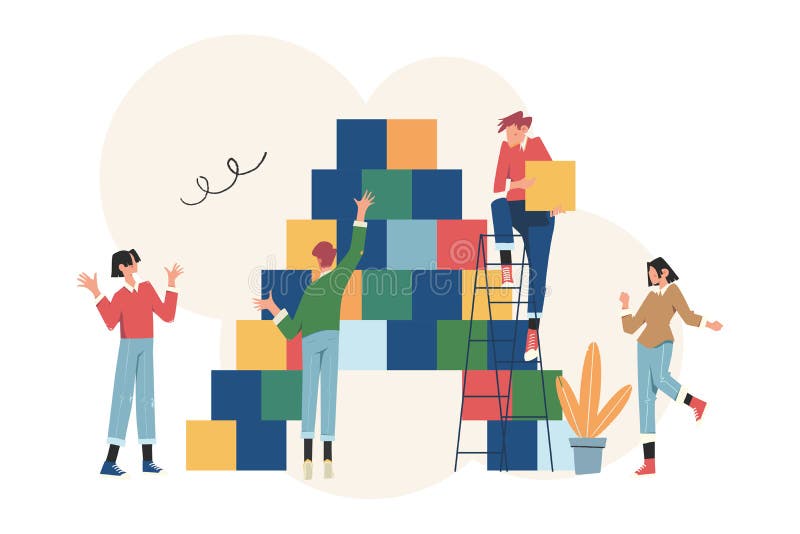 Connecting Block Stock Illustrations – 636 Connecting Block Stock ...