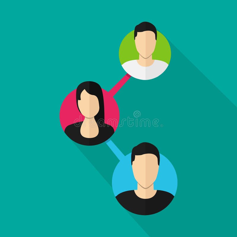 People Connecting Flat Icon Vector Stock Vector - Illustration of ... People Connecting Flat Icon Vector Stock Vector - Illustration of ...
