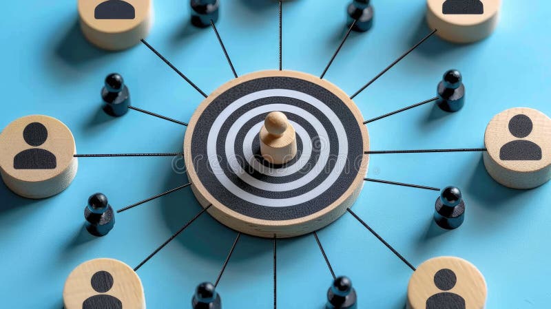 People Connecting with Lines on a Blue Diagram Background. Connection ...