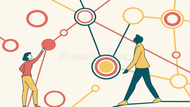 People Connecting in Network Collaboration Teamwork Vector, Vector ...