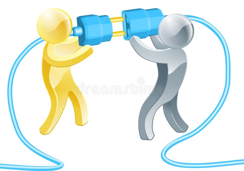 People connecting concept stock vector. Illustration of cooperation ...