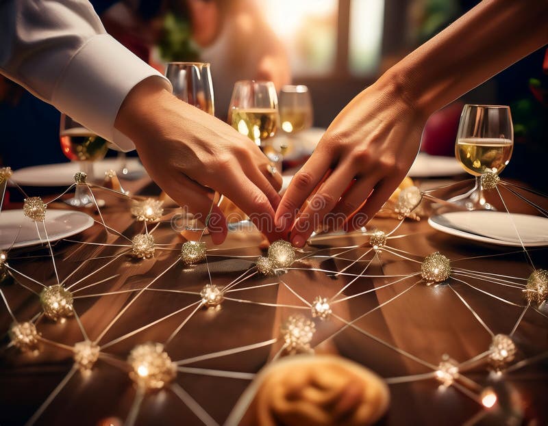 People Connecting through Various Means Such As Holding Hands, Sharing ...