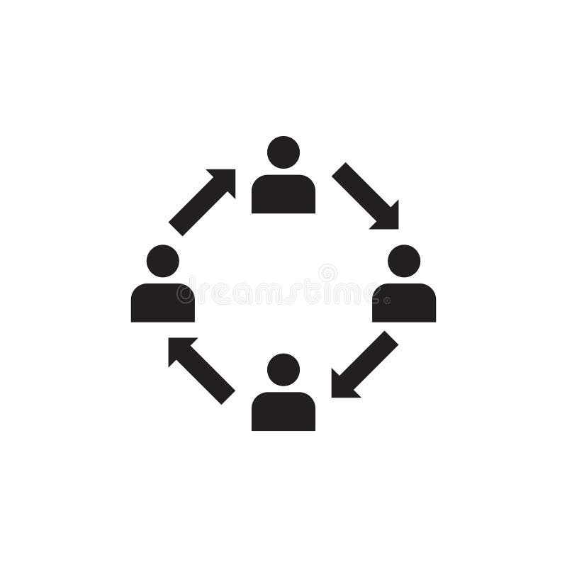 People Connecting Vector Icon Design Template Stock Vector ...