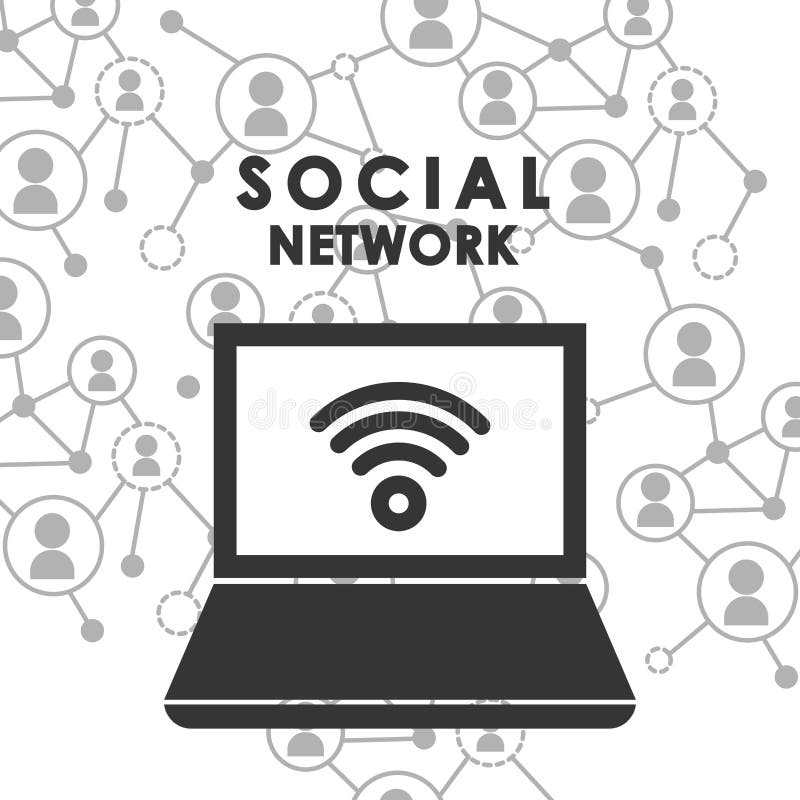 People Connection Design. Social Network Icon, Vector Graphic Stock ...