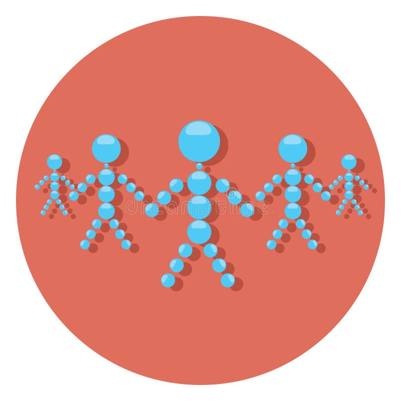 People Connection Circle Icon With Shadow Stock Photo - Image of ...