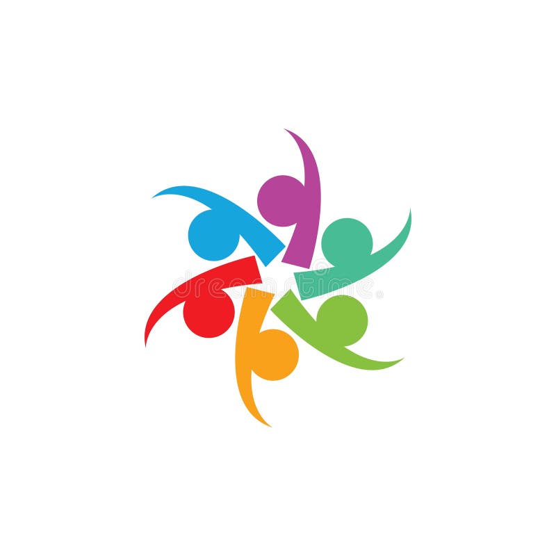 People Connection Relationship Community Logo Design Stock Vector ...