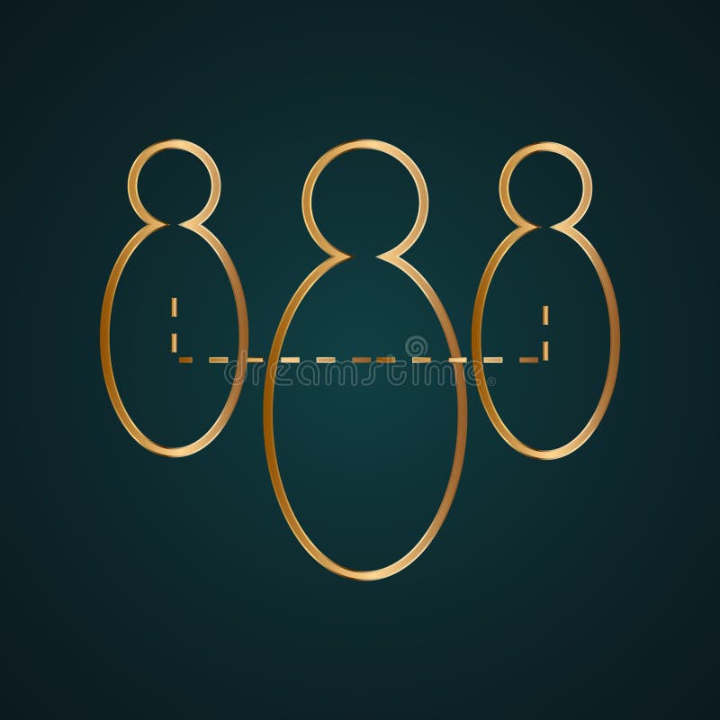 People Connection Vector. Gold Metal with Dark Background Stock Vector ...
