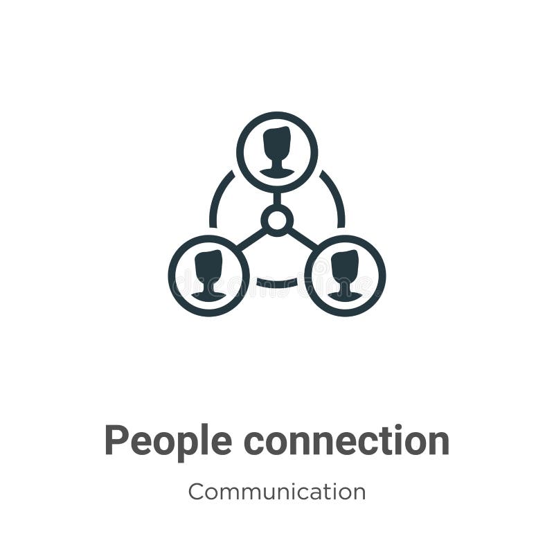 People Connection Vector Icon on White Background. Flat Vector People ...