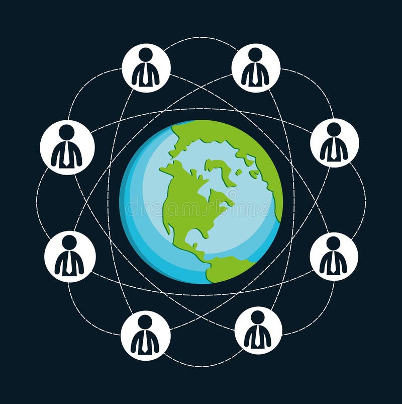 People Connections. Social Network. Stock Illustration - Illustration ...