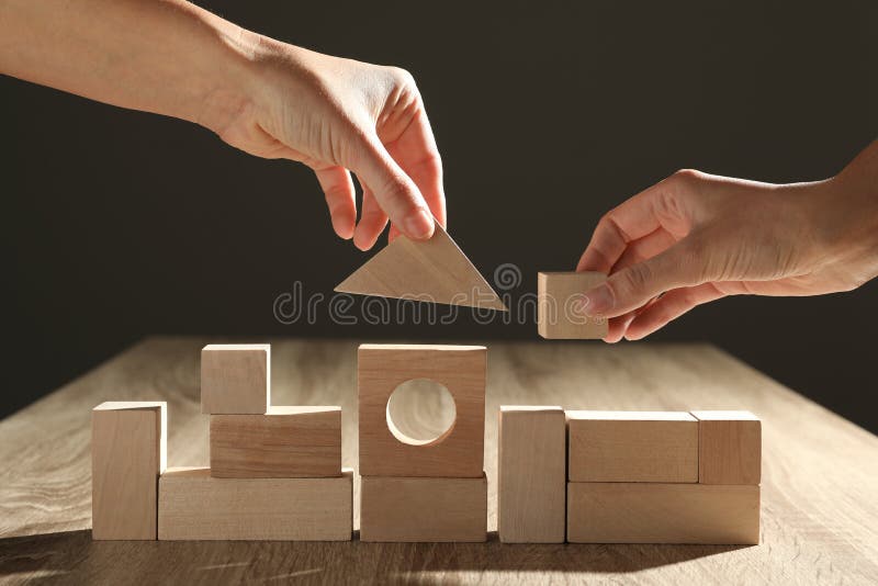 Man Constructing Wooden Table Using Screwdriver Stock Photo - Image of ...