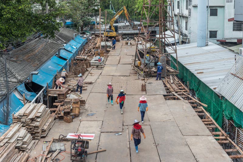 People Construction Worker at Construction Site Editorial Stock Photo ...