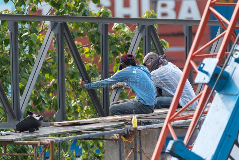 People Construction Worker at Construction Site Editorial Stock Image ...