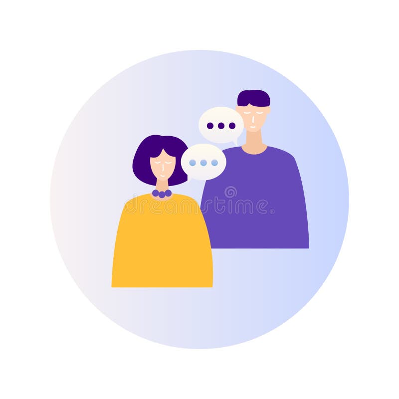People Conversation Circle Icon Stock Vector - Illustration of therapy ...