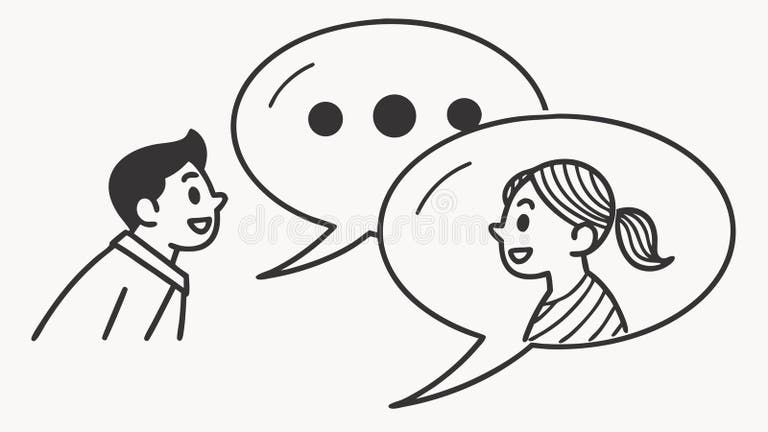 Two People Talking Speech Bubbles Stock Illustrations – 535 Two People ...