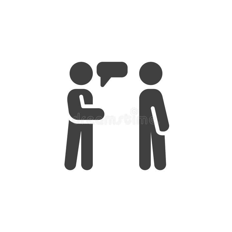 People Conversation Vector Icon Stock Vector - Illustration of ...